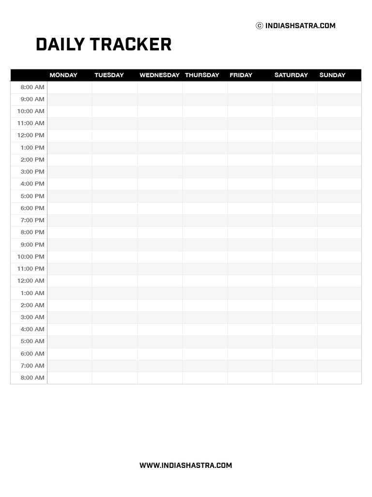 Daily Tracker For Upsc | PDF