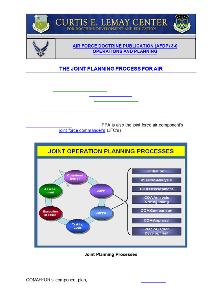 Joint Planning Process for Air Operations | PDF | Military Intelligence ...