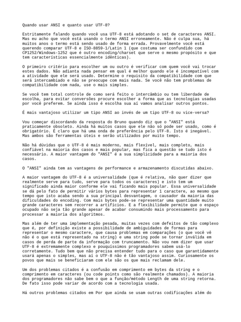 Utf-8 Ou Ansi | PDF