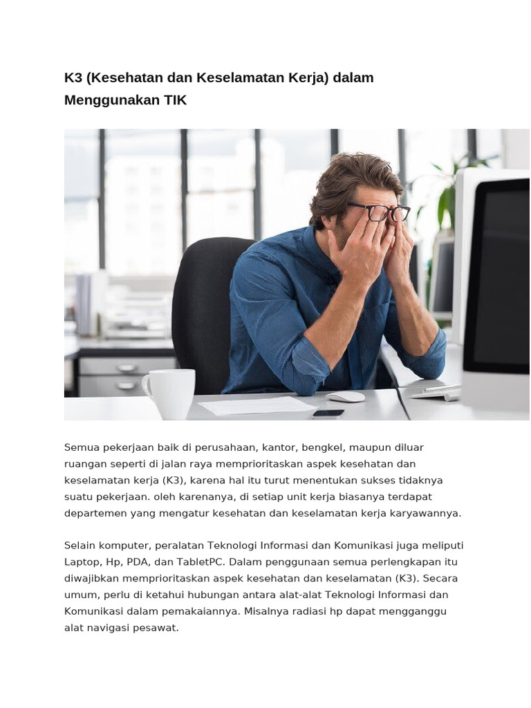 K3 Dalam Perangkat Komputer | PDF