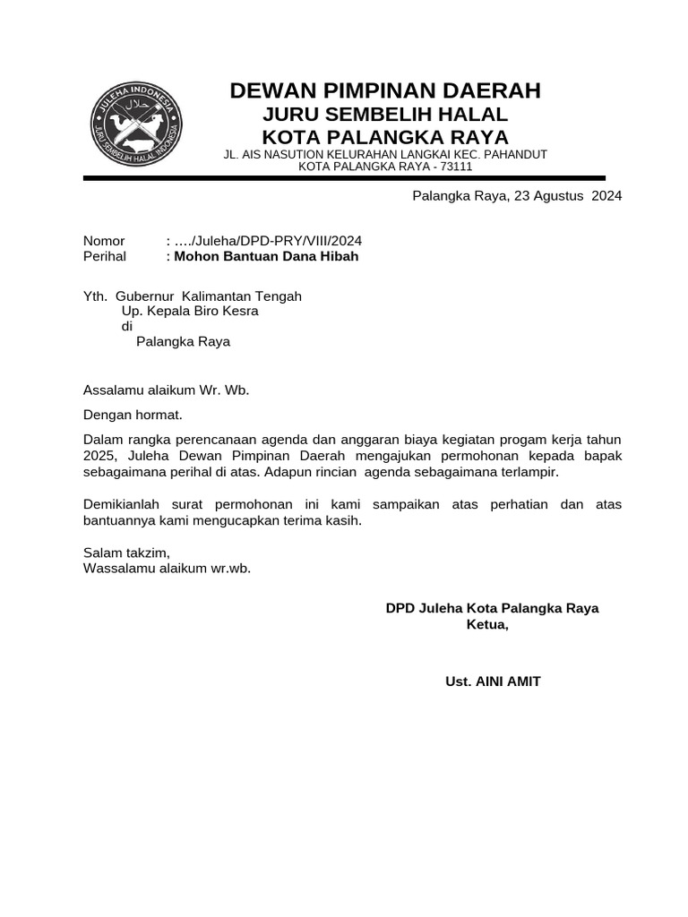 Proposal DPD Juleha Tahun 2025 | PDF