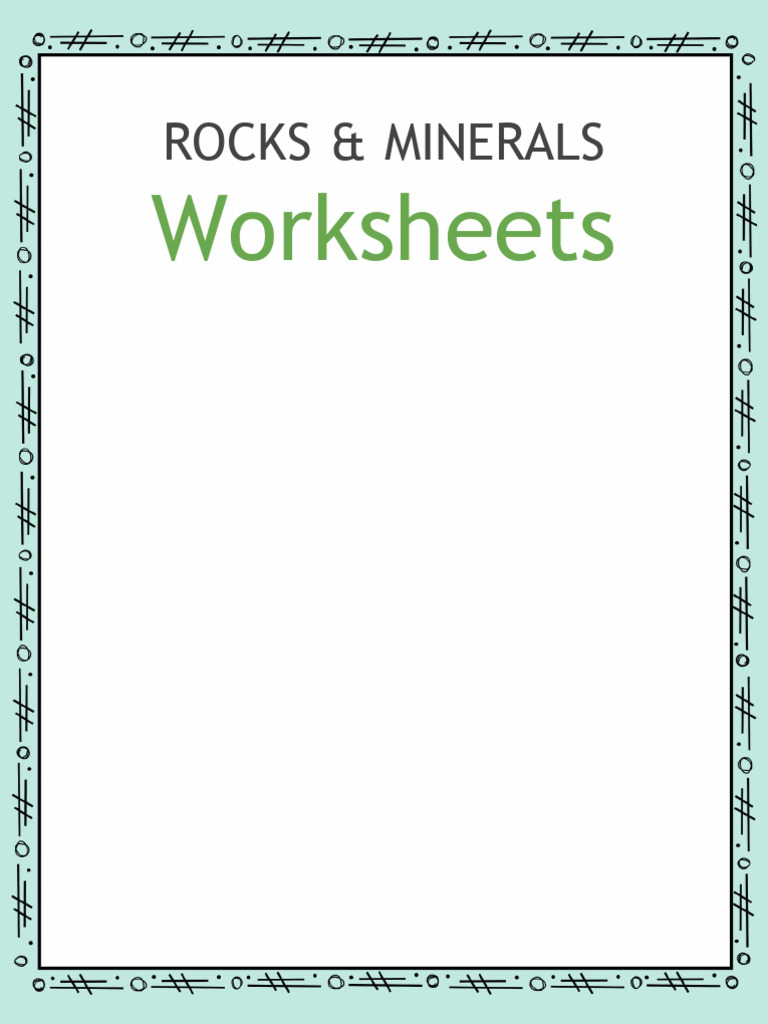 Worksheet 2 Rocks-and-Minerals-Worksheet | PDF