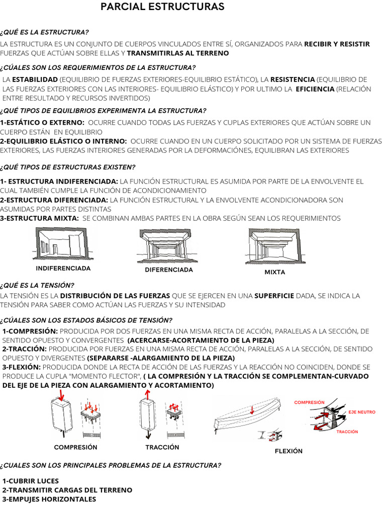 PARCIAL ESTRUCTURAS - Resumen | PDF