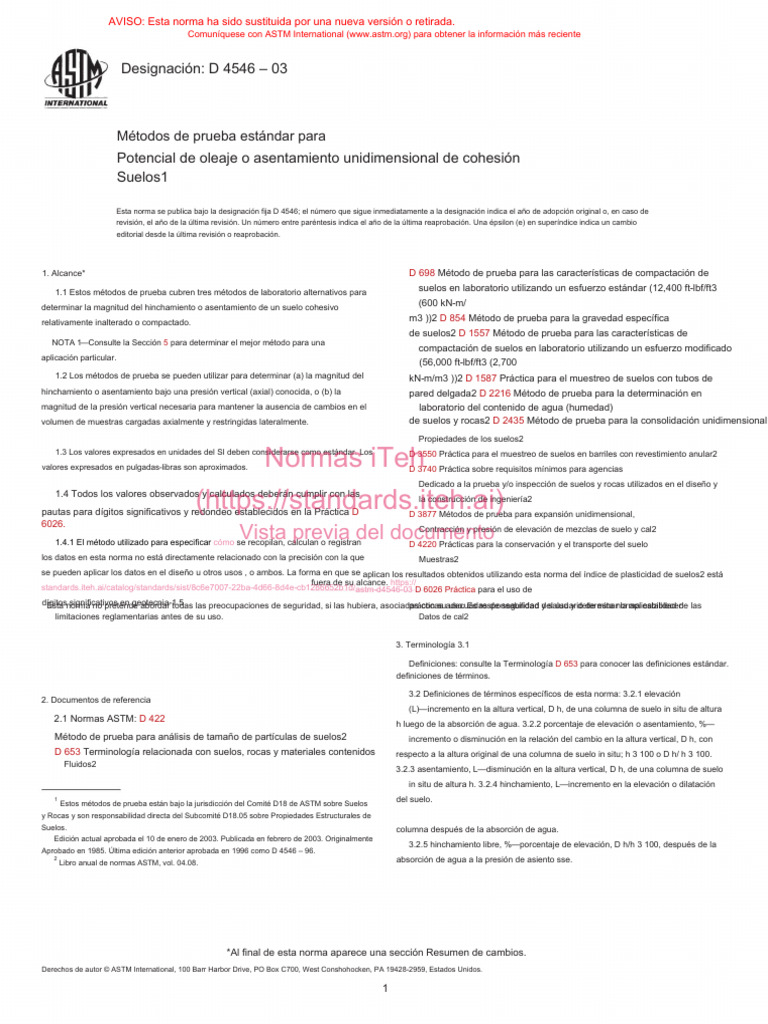 Astm D4546 03 | PDF