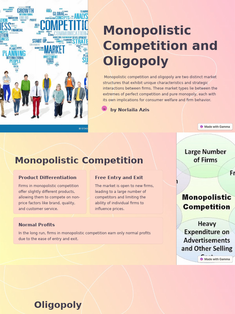 Monopolistic Competition and Oligopoly | PDF