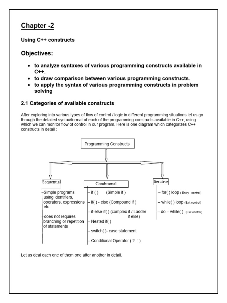 Chapter 5 CS Class 11 Notes | PDF | Control Flow | Scope (Computer Science)