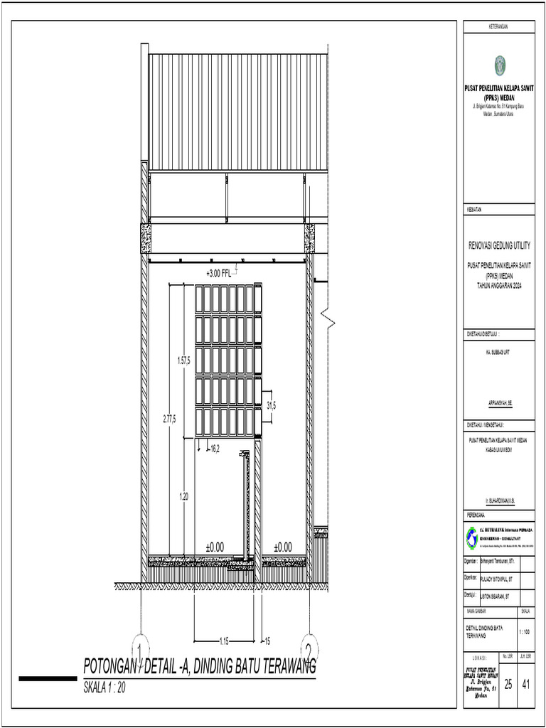 26.potongan Dinding Terawang | PDF