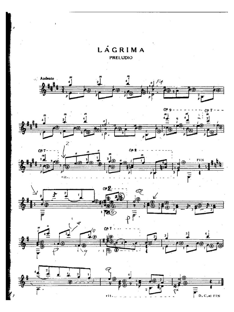 Francisco Tarrega - Lagrima | PDF