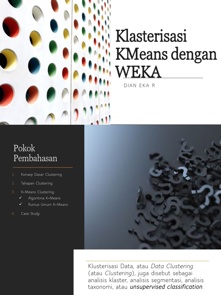 6. Klasterisasi KMeans dengan Weka | PDF