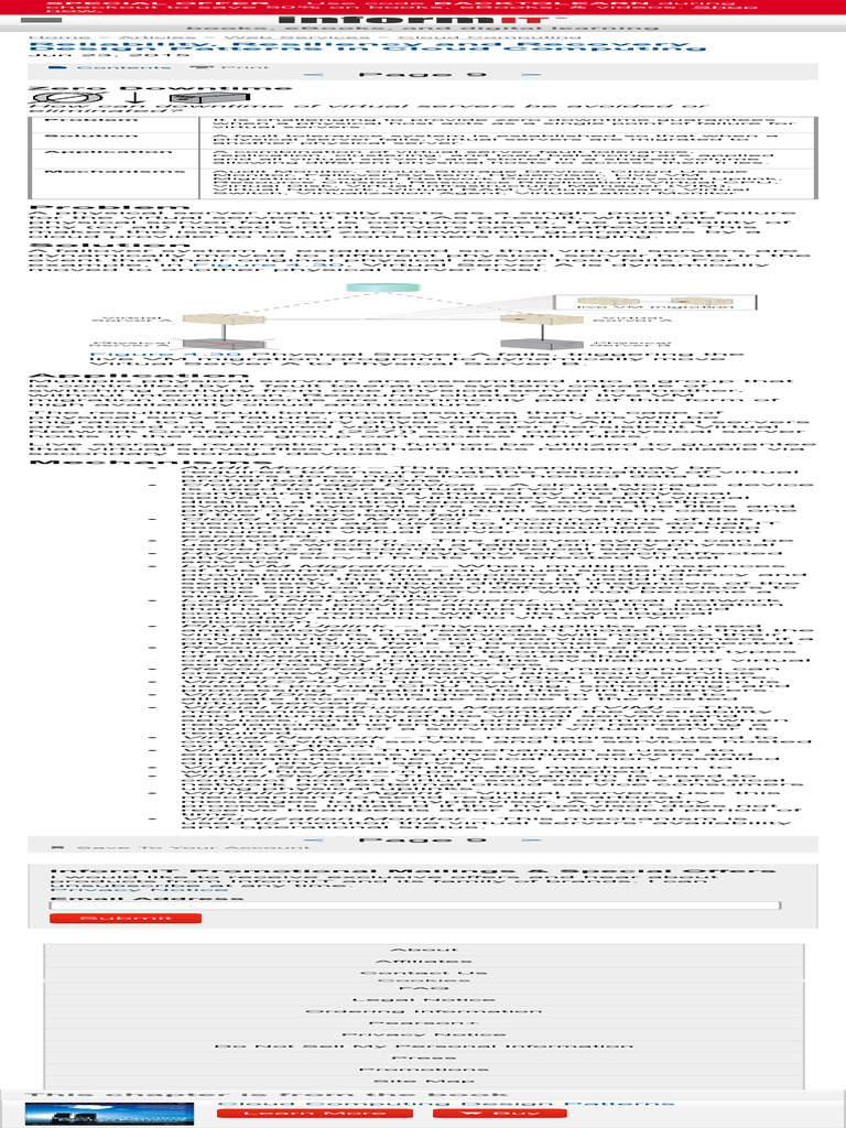 Zero Downtime Reliability, Resiliency and Recovery Design Patterns in Cloud Computing InformIT | PDF