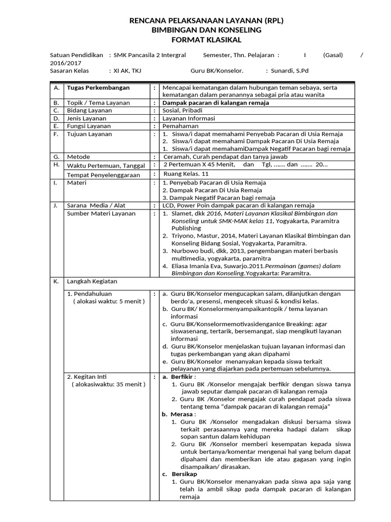 RPLBK Dampak Pacaran Dikalangan Remaja | PDF