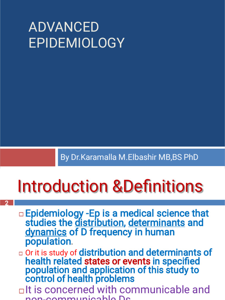 Advanced Epidemiology-Copy3 | PDF
