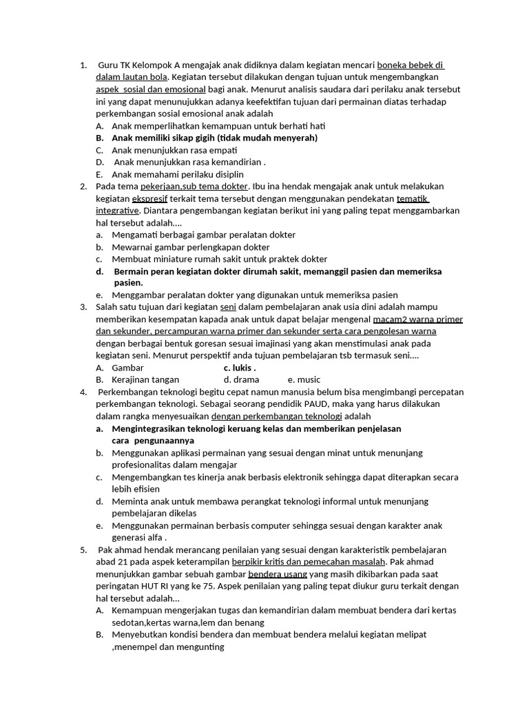 SOAL PPG 1 Jawaban Full Jawaban | PDF