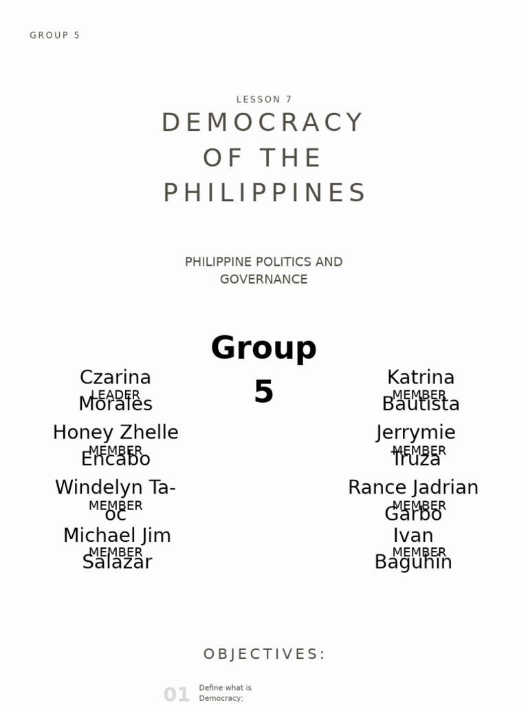 Lesson 7 Democracy of the Philippines | PDF