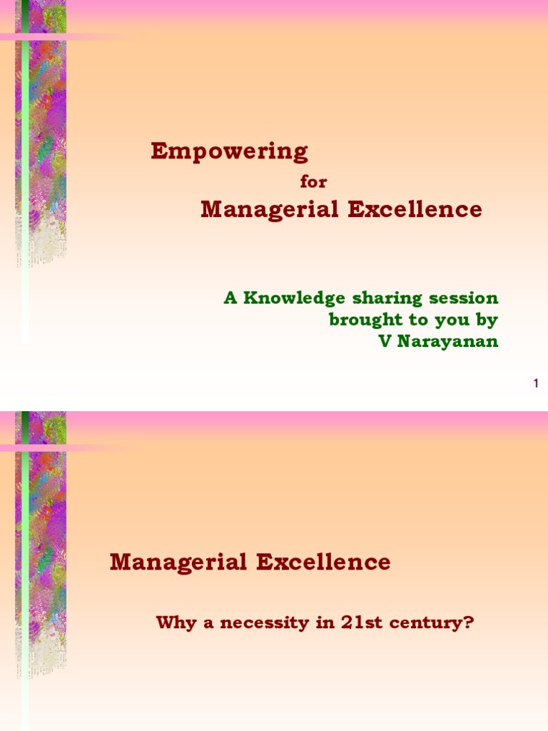 Empowering Managerial Excellence: A Knowledge Sharing Session Brought ...