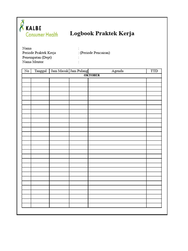 Logbook Oktober | PDF