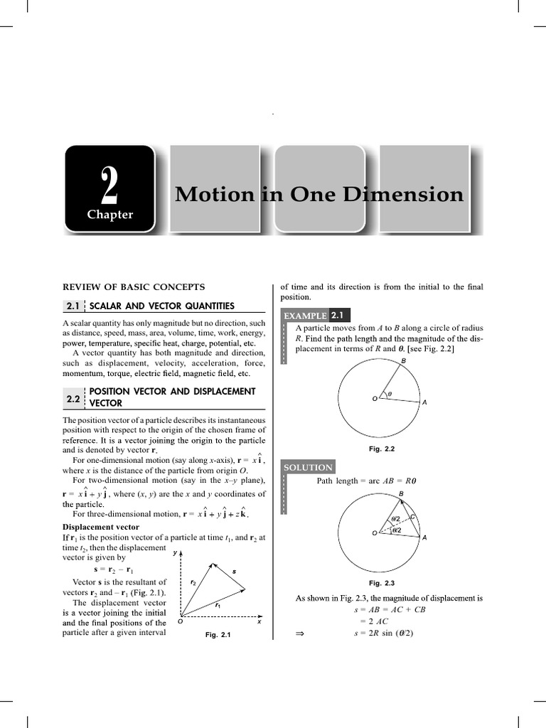 IIT Adv Physics Motion in One Dimension Base | PDF