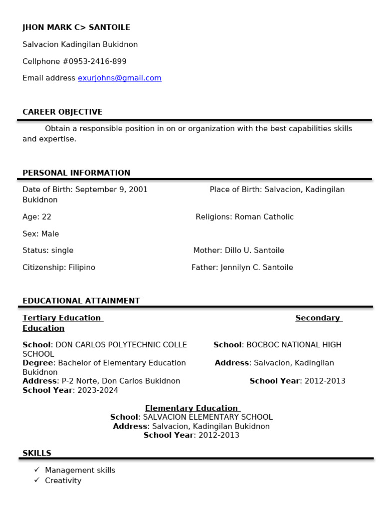 Resume S | PDF | Wellness