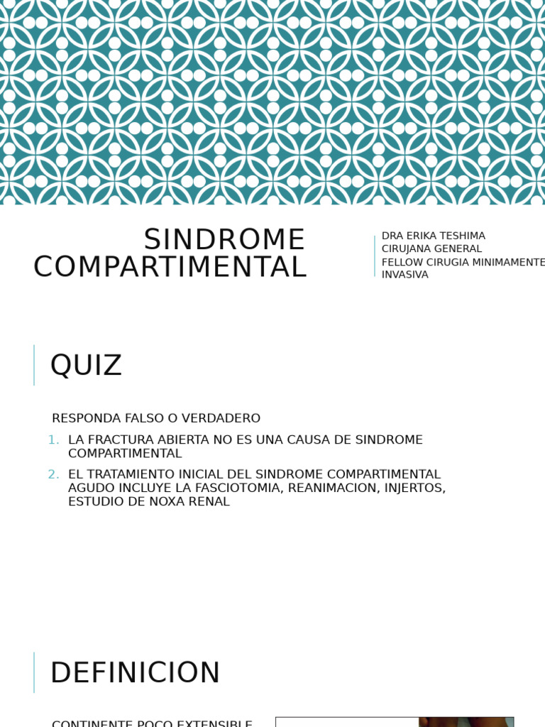 SINDROME COMPARTIMENTAL | PDF