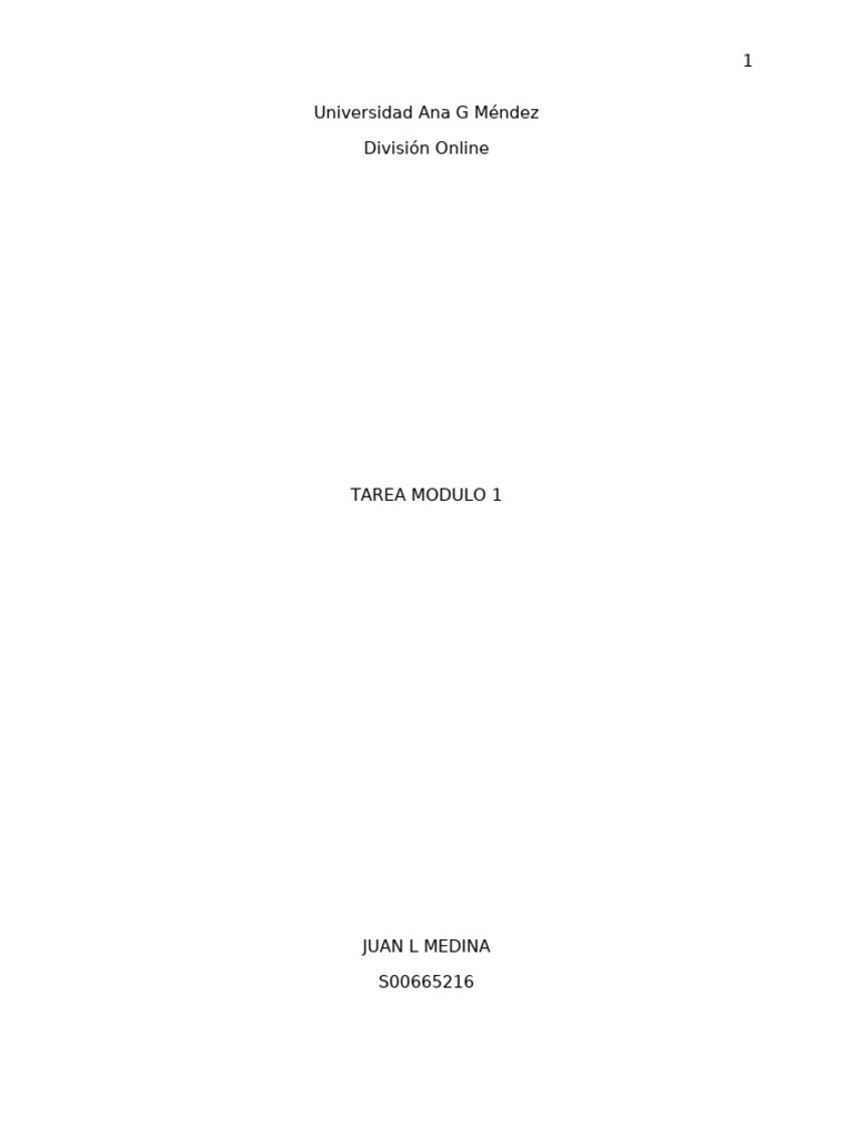 Modulo 1 | PDF