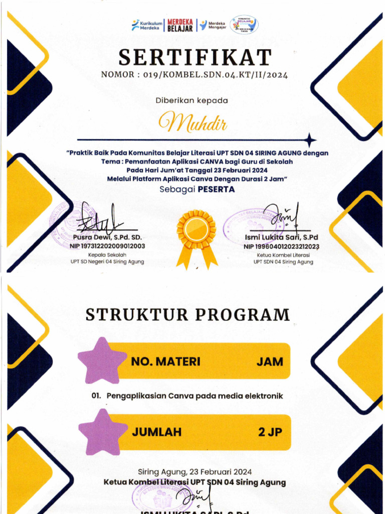 SERT. CANVA_MUHDIR | PDF