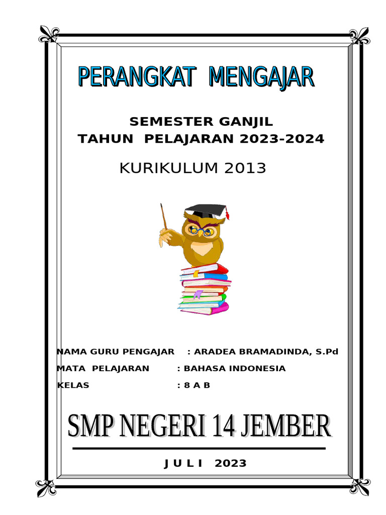 Rpe SMT Ganjil 2023-2024 K13 Bindo Kelas 8 | PDF