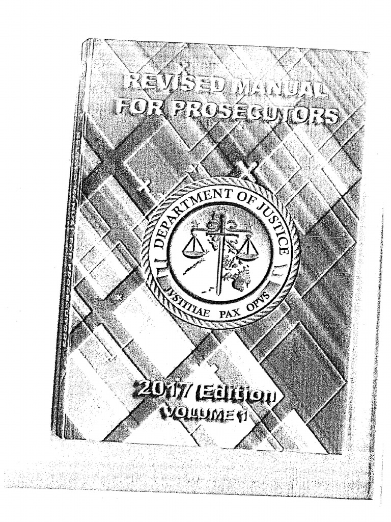 2017 Revised Manual For Prosecutors | PDF