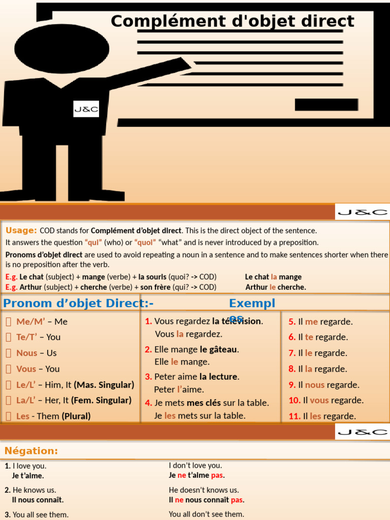208 Complément D'objet Direct | PDF