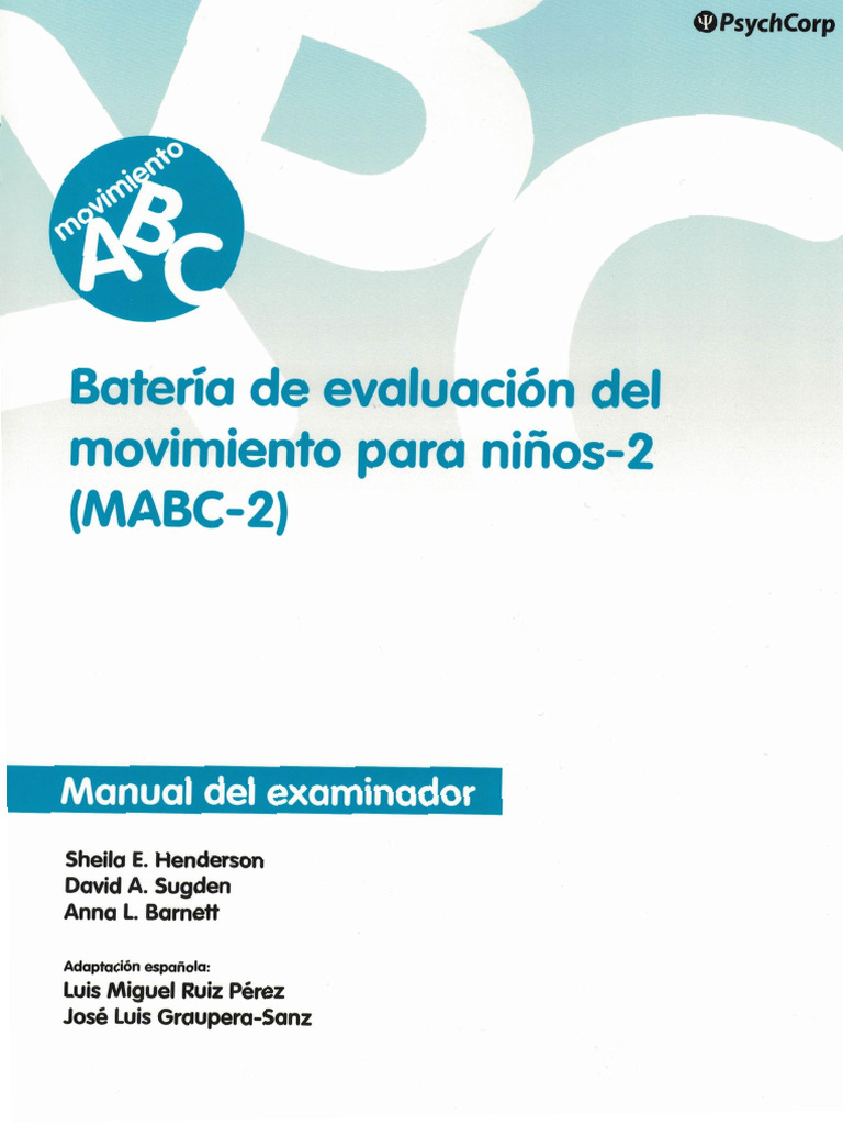 MABC-2. Manual Del Examinador | PDF
