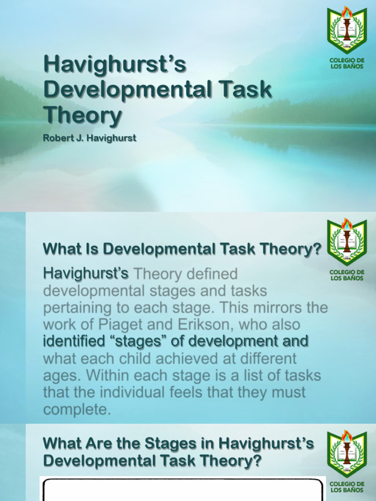 Havighurst's Developmental Task Theory | PDF | Developmental Psychology | Career & Growth