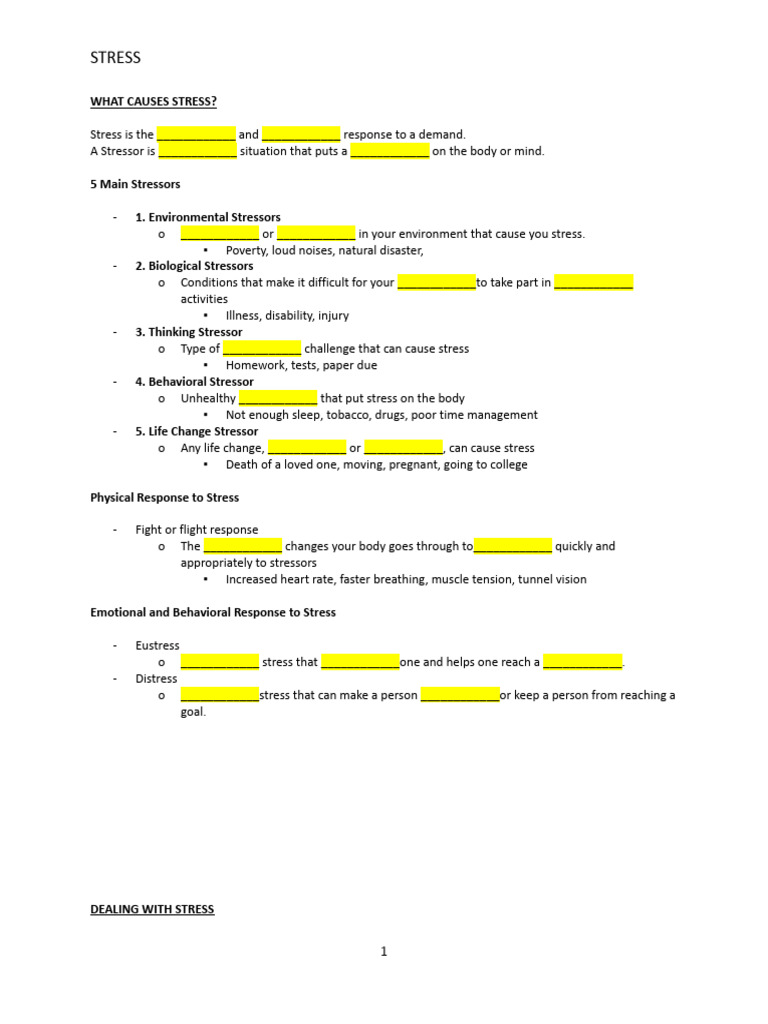 Stress Notes | PDF