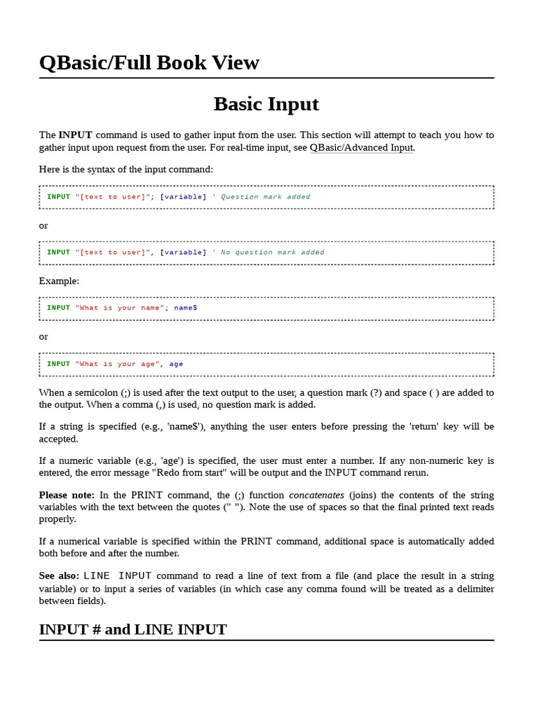 QBasic Full Book View | PDF
