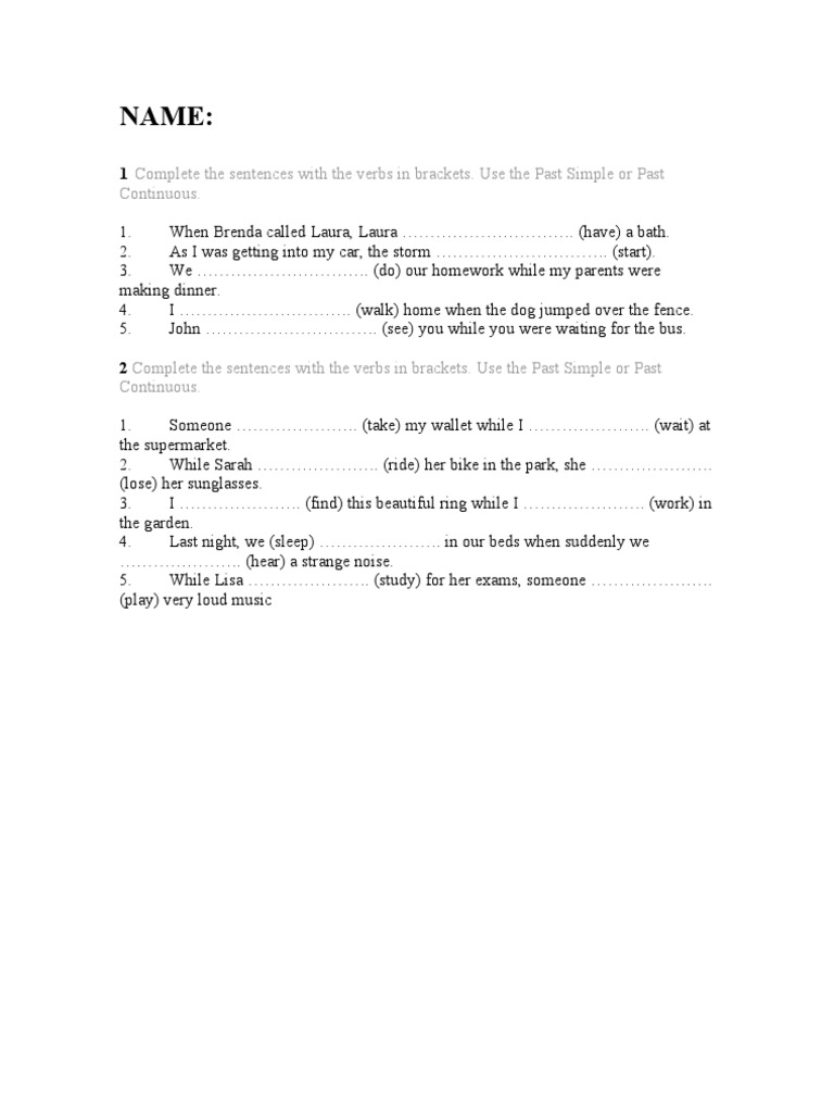 Past Tenses Contrast (3º-4º ESO) | PDF | Language Arts & Discipline