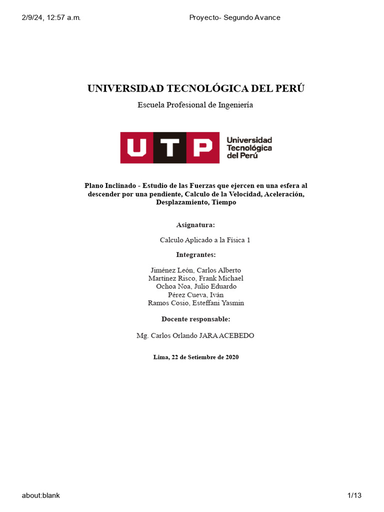 Proyecto Utp | PDF