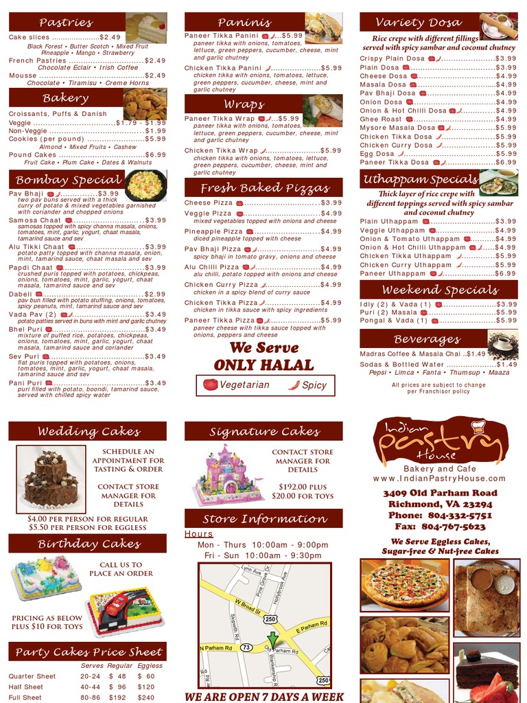 Menu - Card-Indian Pastry House | PDF | Curry | Cooking