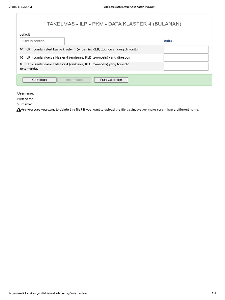 Aplikasi Satu Data Kesehatan ASDK PUSTU KLUSTER 4 | PDF