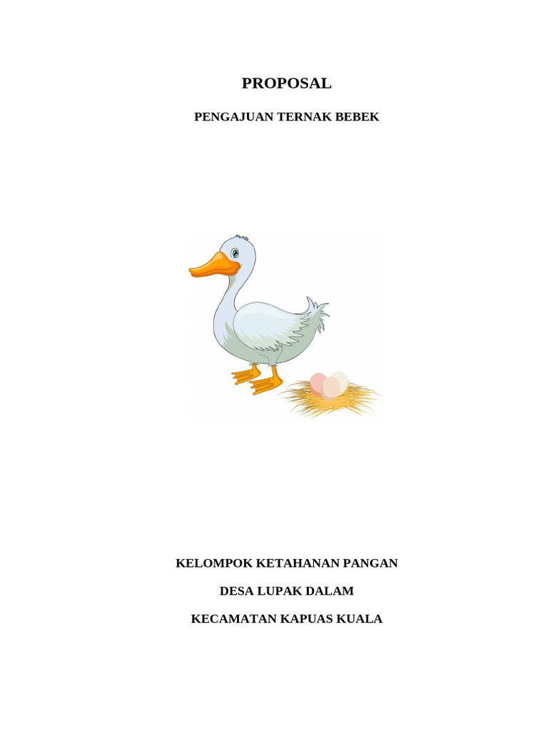 Proposal Ternak Bebek | PDF