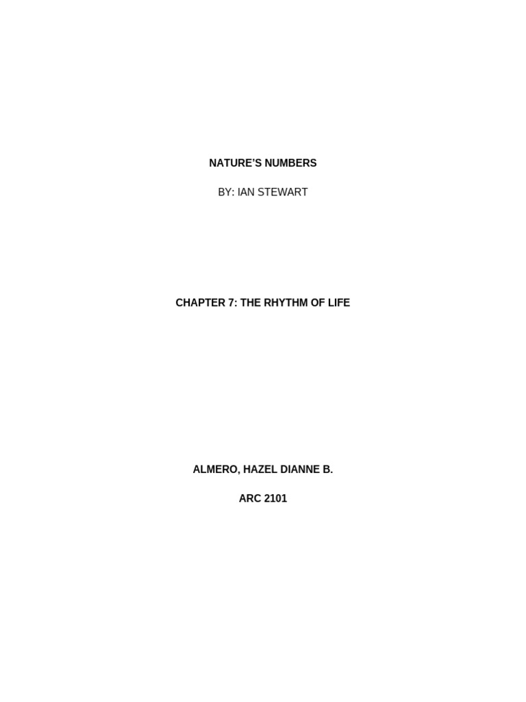 Nature's Numbers | PDF