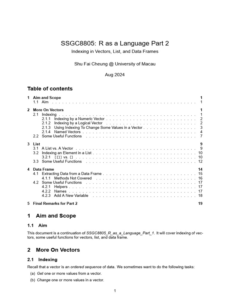 SSGC8802 R As A Language Part 2 | PDF