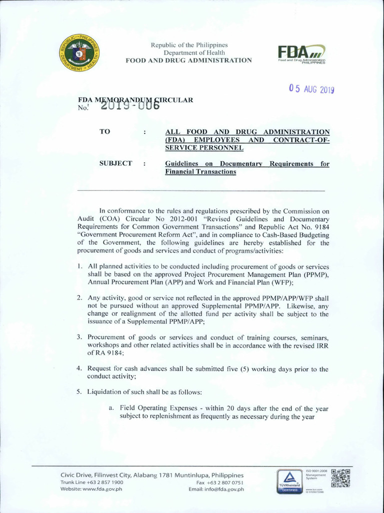FMC2019-006-Guidelines On Documentary Requirements For Financial ...