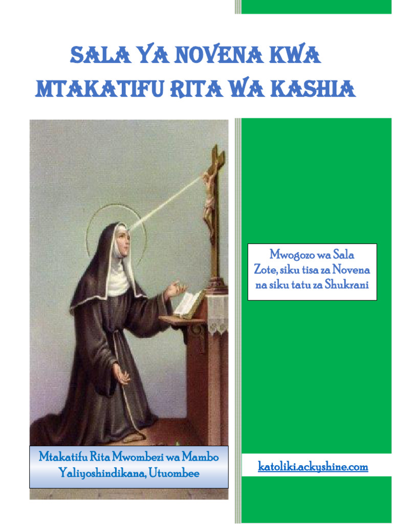 Novena Kwa Mtakatifu Rita Wa Kashia-1 | PDF