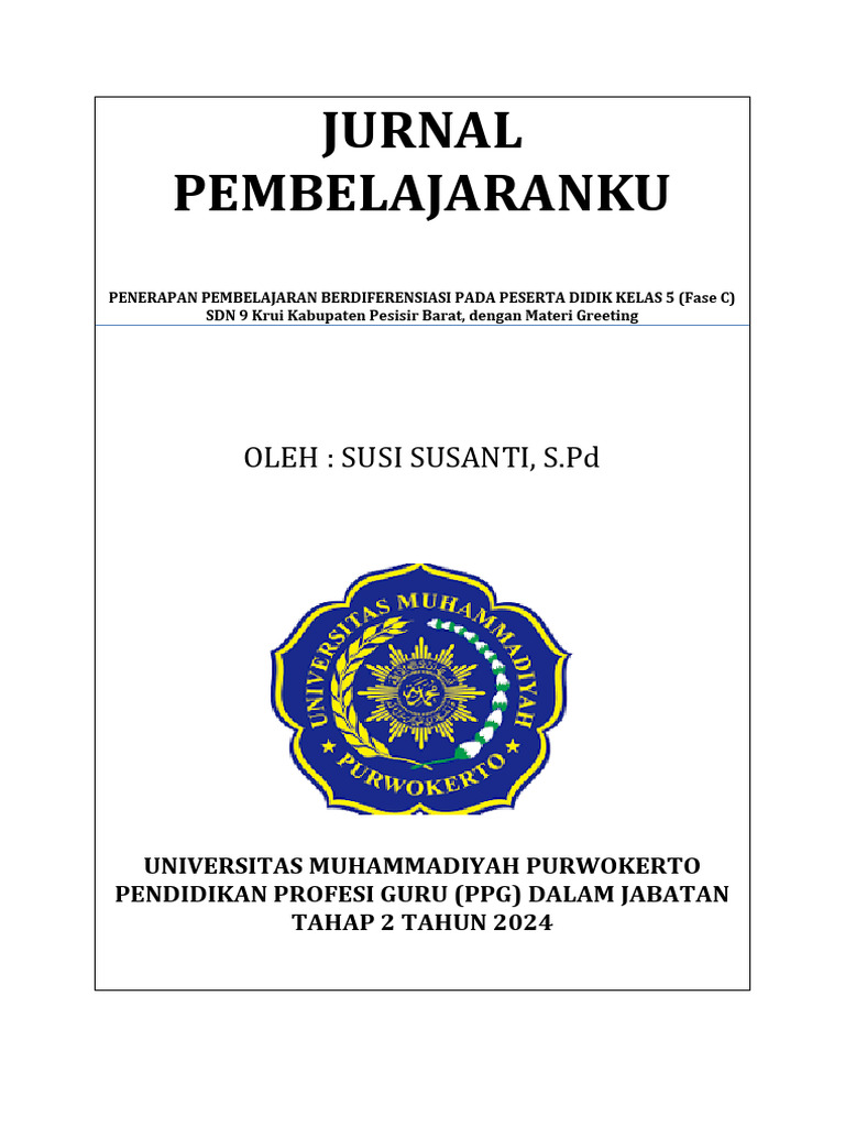 JURNAL PENDIDIKAN SUSI SUSANTI | PDF