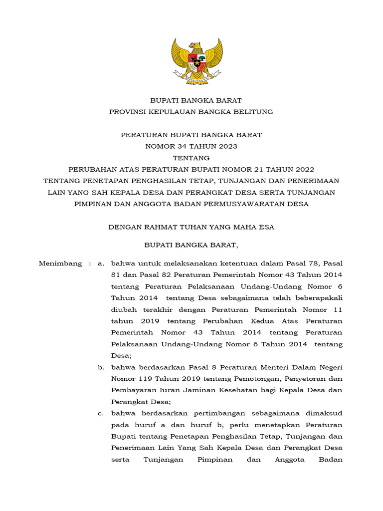 119071933-Perbup No 34 Tahun 2023 Tentang Perubahan Atas Perbup No 21 ...