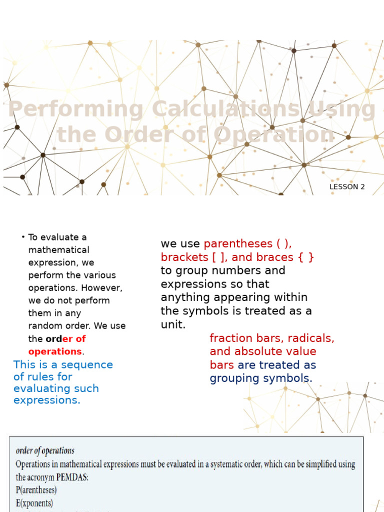 2 Order of Operations | PDF
