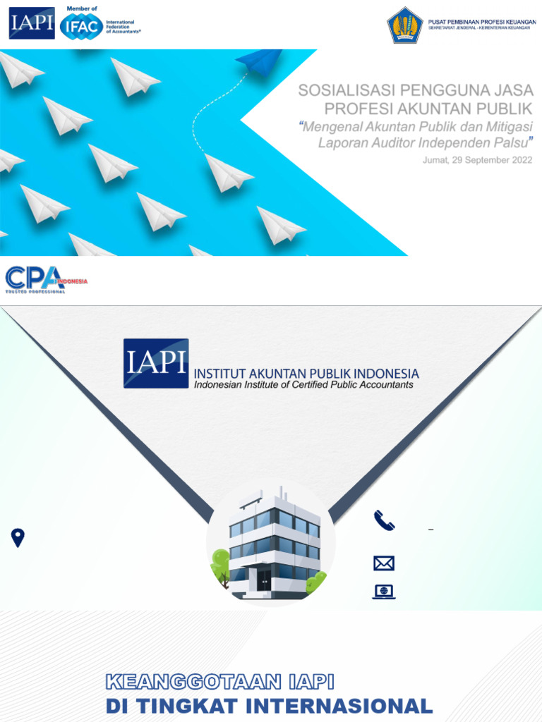 Materi Pak Arief Setyadi - Sosialisasi Pengguna Jasa IAPI - 290922 | PDF