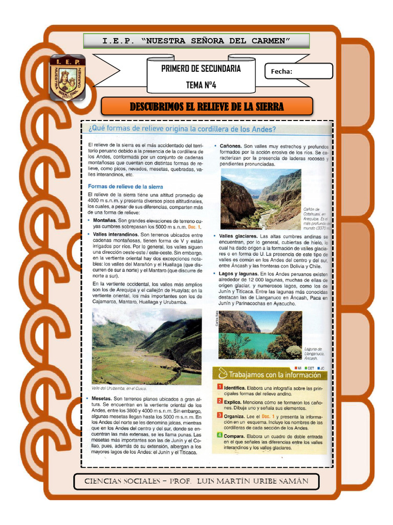 Tema 4 El Relieve de La Sierra | PDF