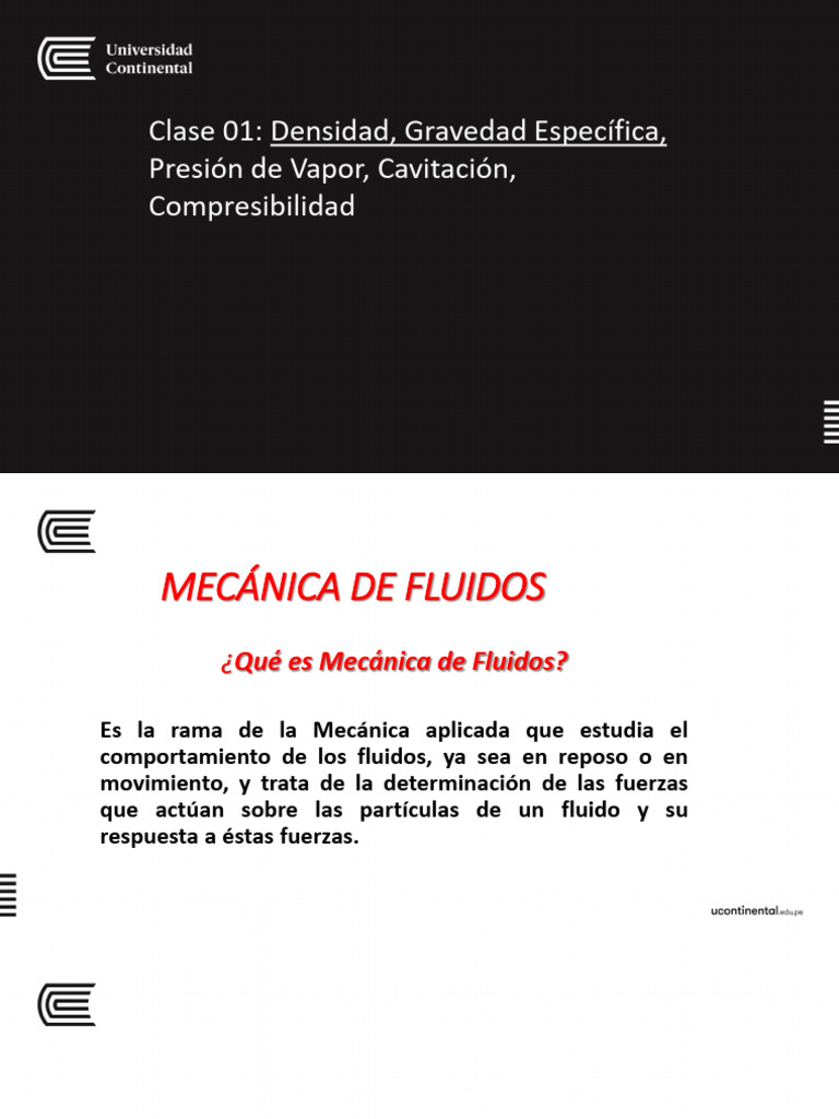 01.- Clase 1 - Densidad, Gravedad Específica | PDF