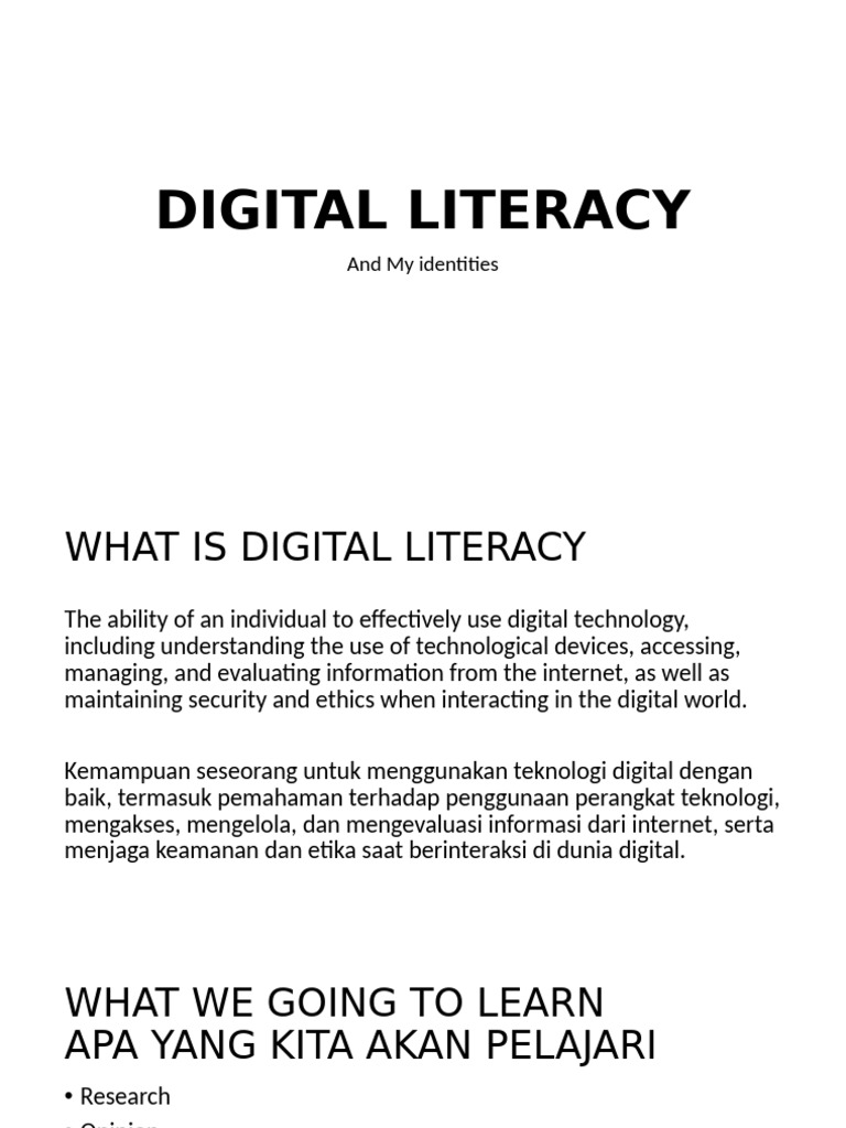 Digital Literacy | PDF