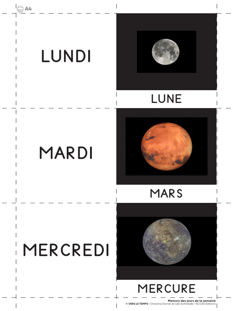 Vers Le Temps Memory - Des - Jours - de - La - Semaine | PDF