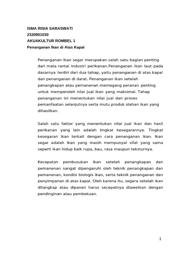 Isma Hasil Tangkap | PDF